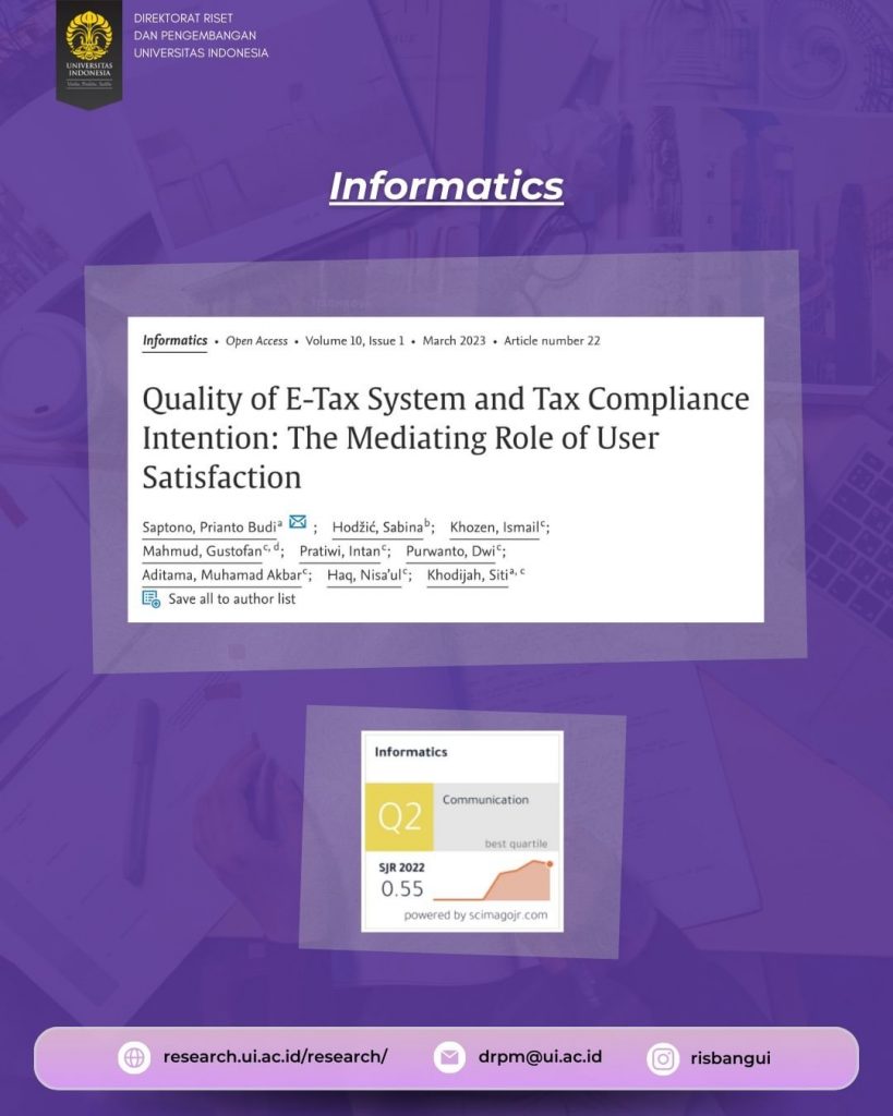 Kualitas Sistem E-Tax dan Niat Kepatuhan Pajak: Peran Mediasi Kepuasan ... Kualitas Sistem E-Tax dan Niat Kepatuhan Pajak: Peran Mediasi Kepuasan ...